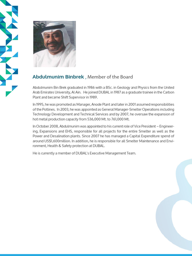DUBAL Executive Profile: Binbrek | PDF