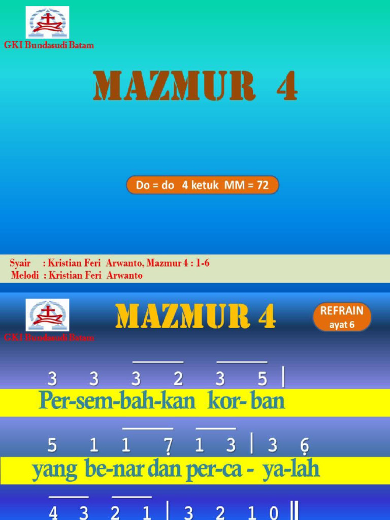 MAZMUR 004 Ayat 1-6 JPEG | PDF