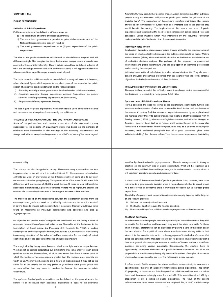 Bfin 333-Topic 3 - Public Expenditure 2024 | PDF | Government Spending ...