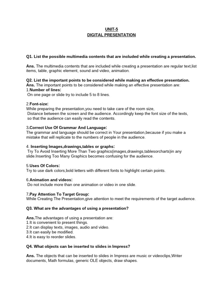 Class 9 Digital Presenation | PDF | Multimedia | Graphics