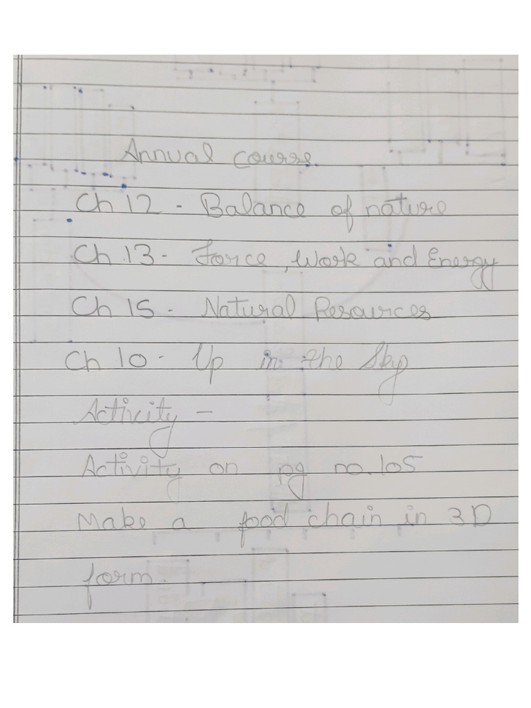 Chapter 12 Class 4 Science Notebook Work | PDF