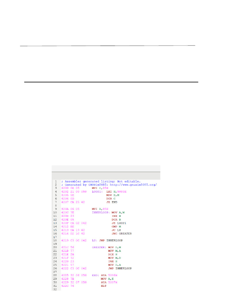 Lab Sheet 5: 8085 Branching and Stack Operations | PDF | Central Processing Unit | Computer Hardware