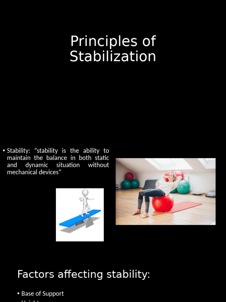 Principles of Stabilization final | PDF