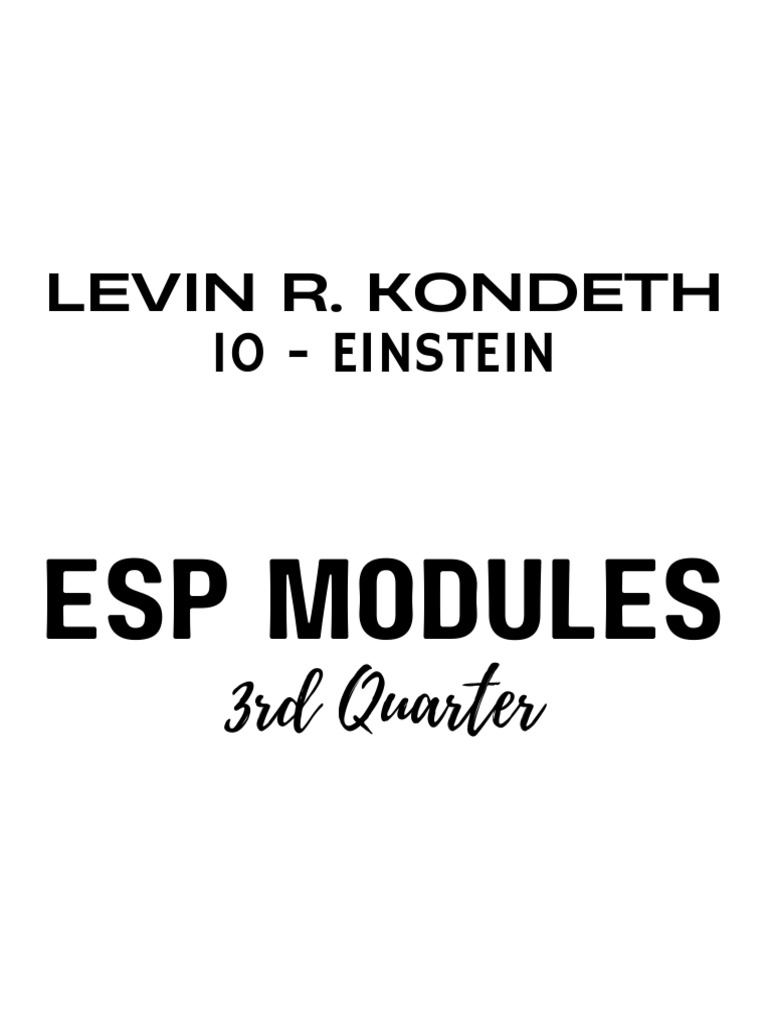 ESP Modules Q3 Overview | PDF