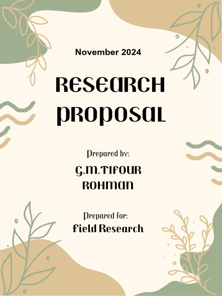 Research Proposal by Rifat | PDF | Unemployment | Survey Methodology