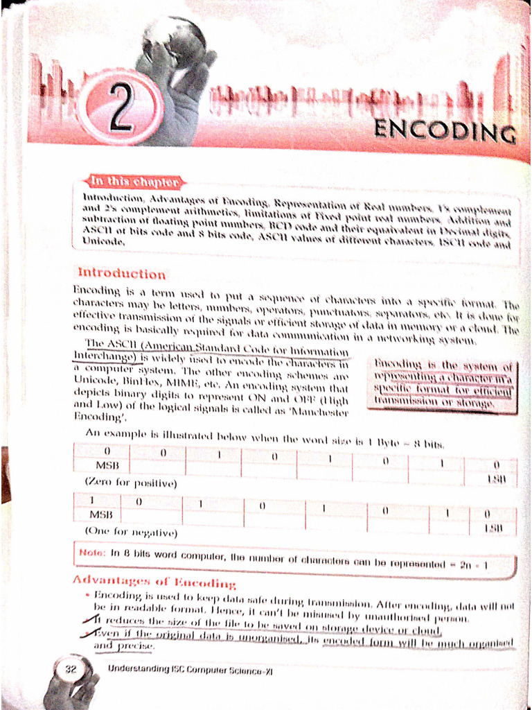 Class XI computer..chapter 2-Encoding | PDF