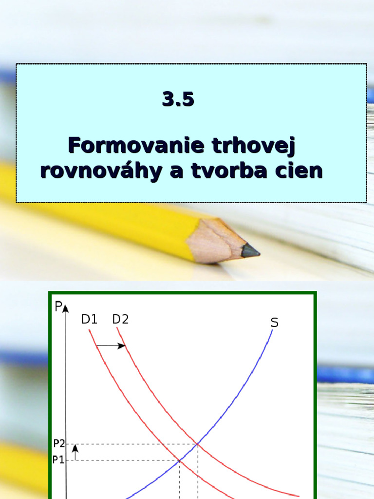3.5 Formovanie Trhovej Rovnováhy A Tvorba Cien | PDF