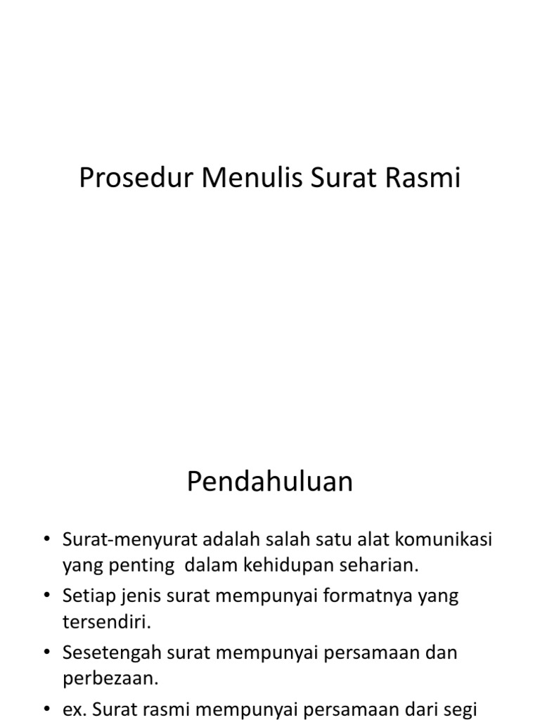 Prosedur Menulis Surat Rasmi | PDF