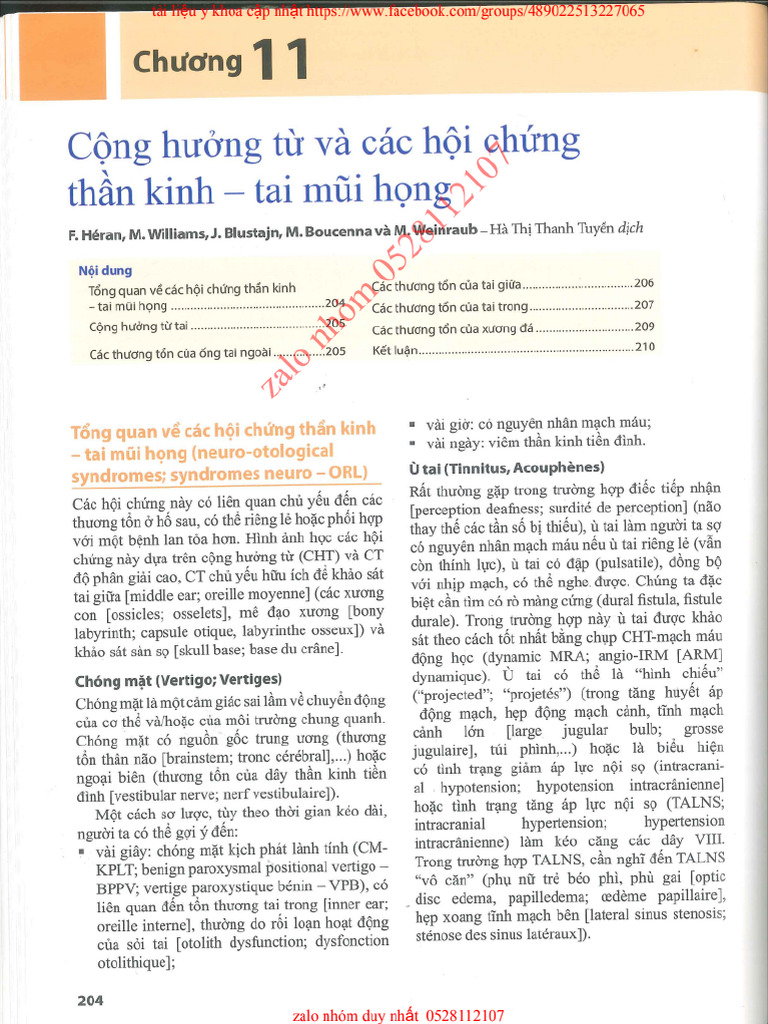 Chuong 11cong Huong Tu Va Cac Hoi Chung Than Kinh Tai Mui Hong 1600 PDF - Gdrive.vip | PDF