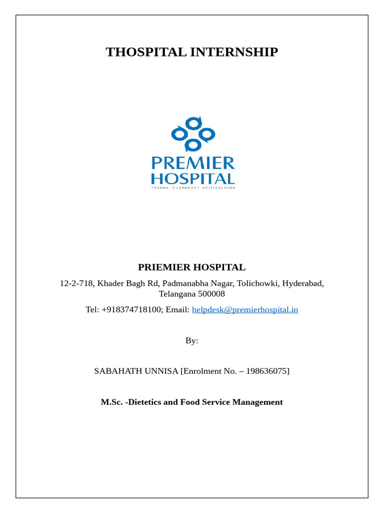 INTERNSHIP Report Sabahath | PDF | Myocardial Infarction | Percutaneous ...