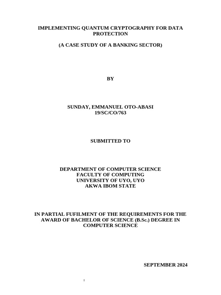 DECLARATION | PDF | Encryption | Quantum Computing