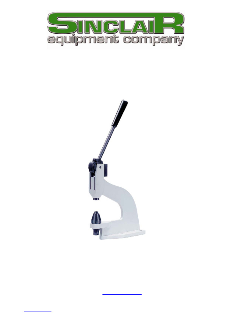 Manual Grommet Machine pg20 | PDF | Screw | Washing Machine