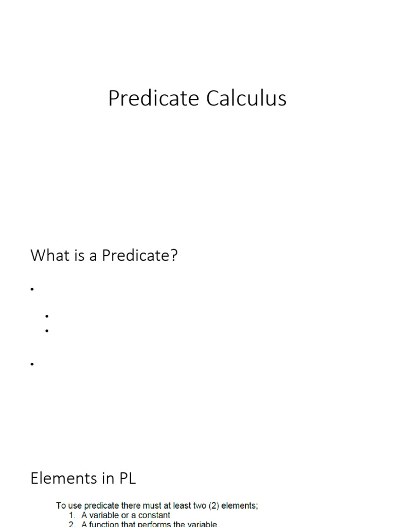 Lecture 3 Predicate Logic | PDF