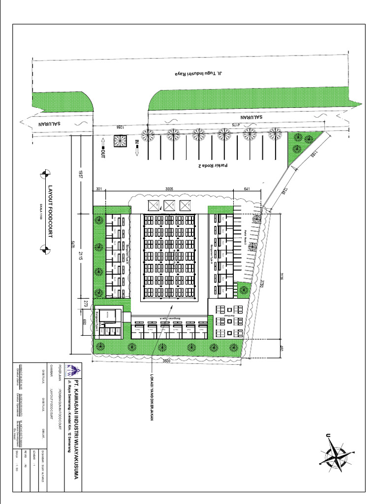 Layout Food Court Kawasan Industri | PDF