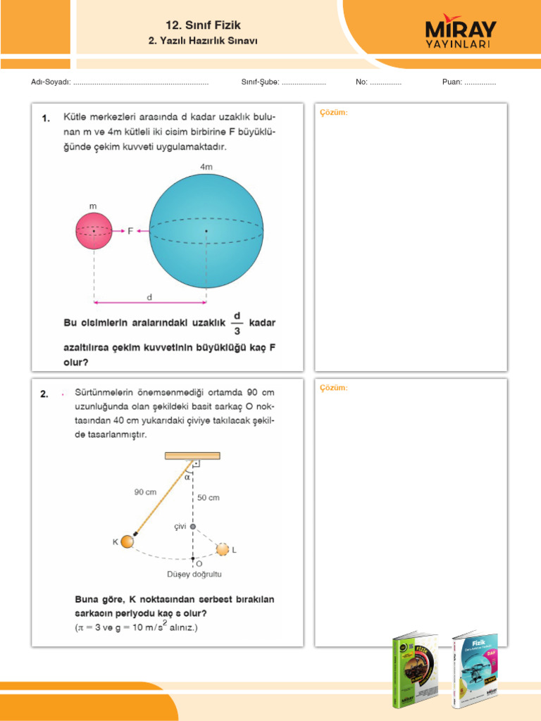 Miray_Yazili_12 fizik (1) | PDF