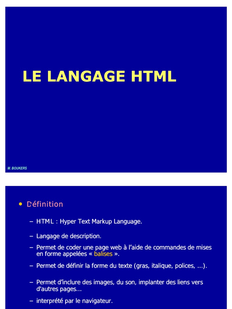 Le Langage HTML+Formulaires | PDF | Langage de balisage | Html