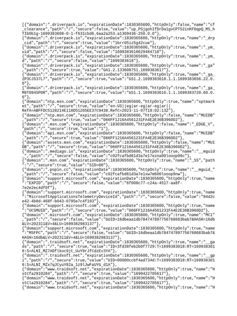 Cookies Json Full | PDF | Http Cookie