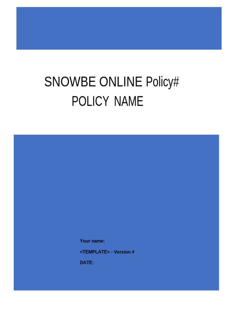 Master Policy Template New | PDF