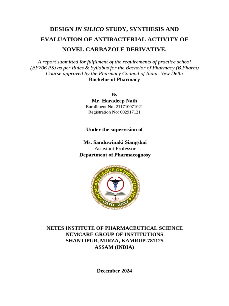 Front Page 1 | PDF | Pharmacy | Academic Degree