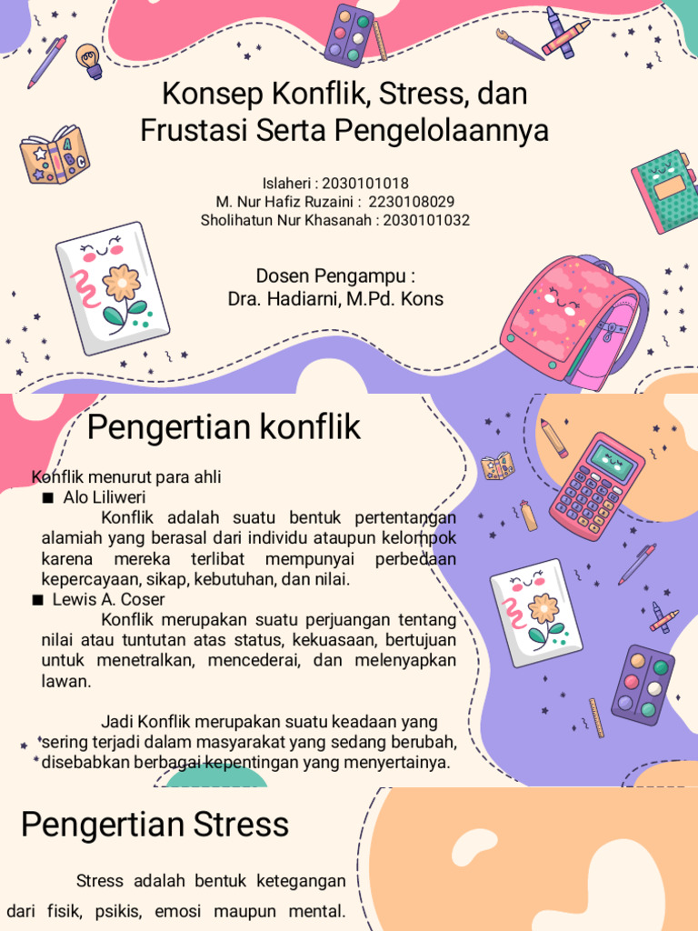 Konsep Konflik, Stress, Dan Frustasi Serta Pengelolaannya: Dosen ...