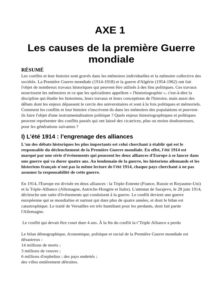 Causes et responsabilités de la WWI | PDF | Allemagne nazie | Allemagne