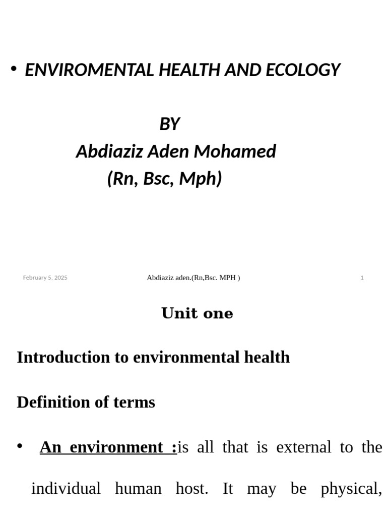 Understanding Environmental Health | PDF | Hygiene | Sanitation