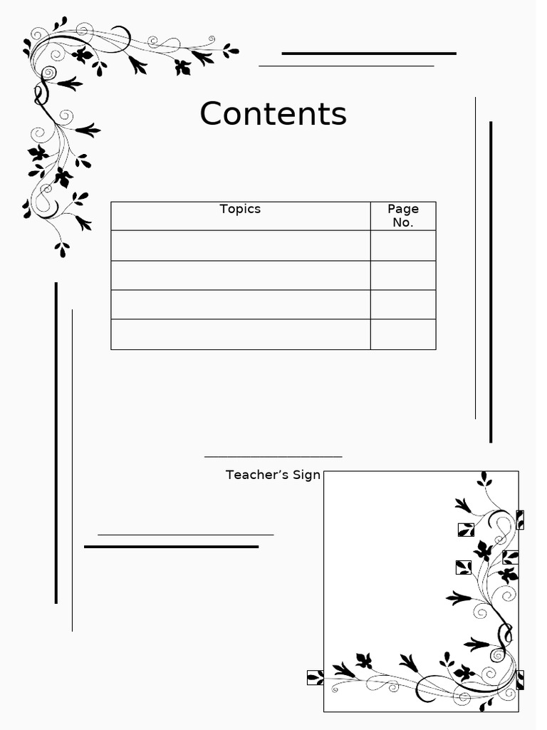 White Simple Flower Paper Border | PDF
