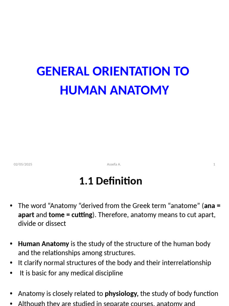 Introduction To Anatomy | PDF | Anatomical Terms Of Motion | Anatomical ...