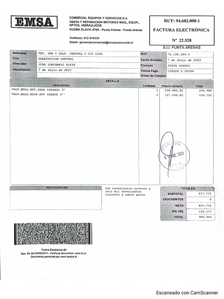 Compra Válvulas 3plg NPT EMSA | PDF