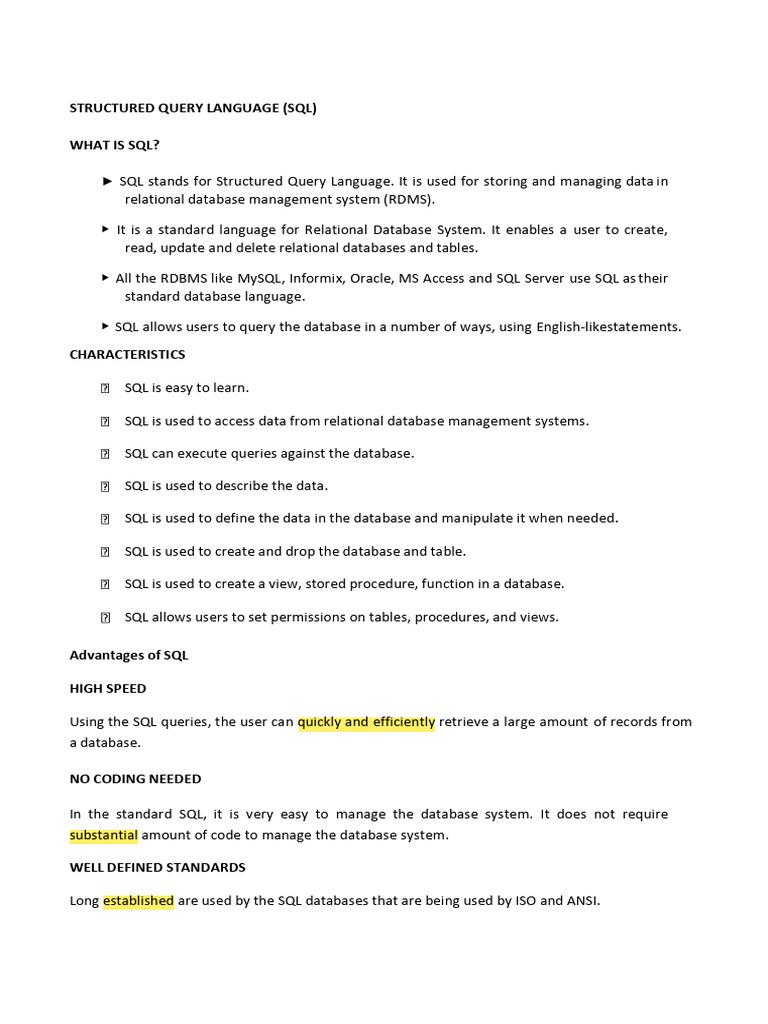 Unit 4 | PDF | Sql | Relational Database