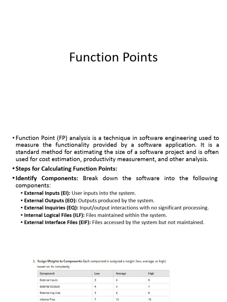 Function Points | PDF