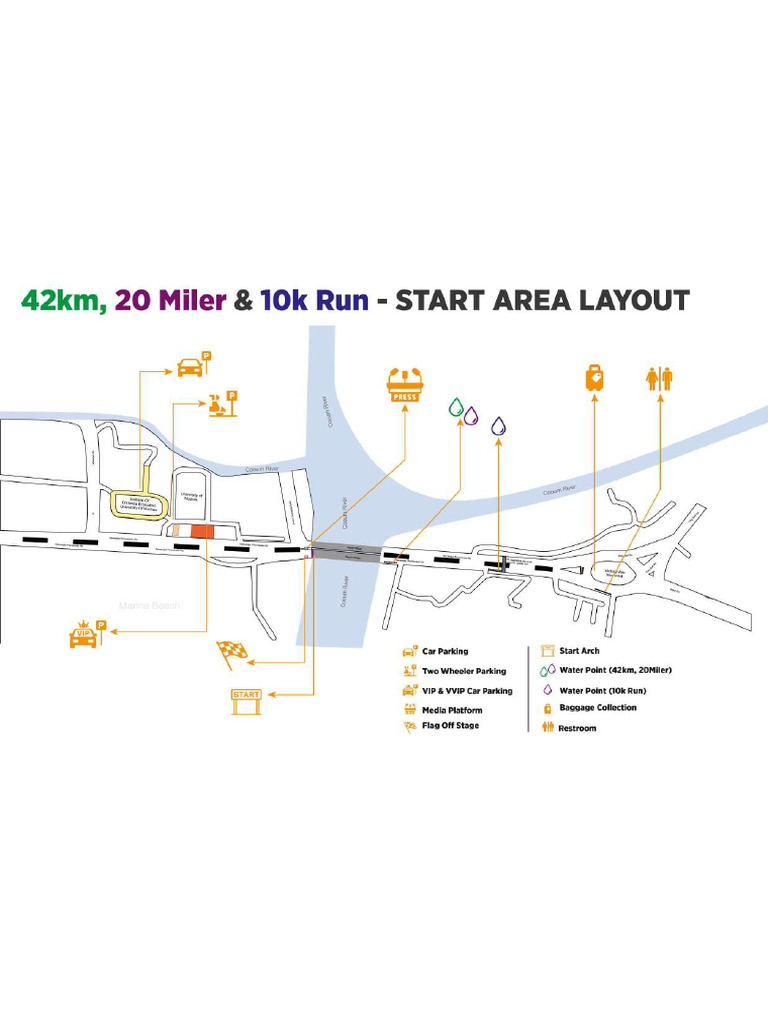 42km, 20miler & 10k - Start Area Layout (2025) | PDF