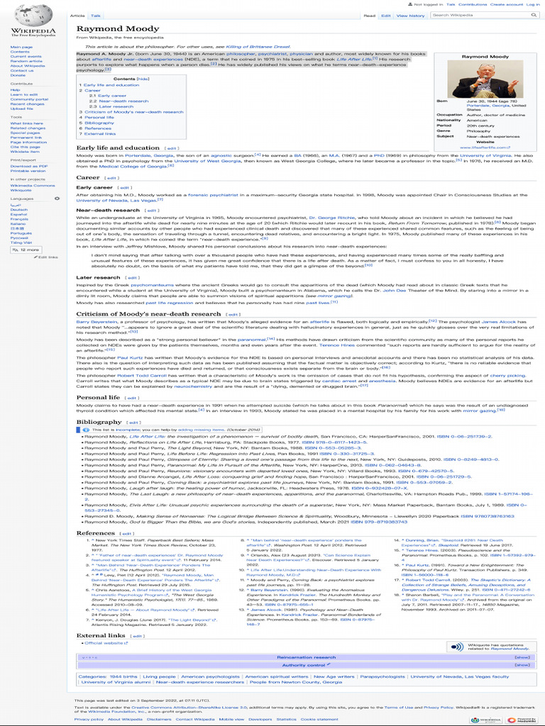 P008 Raymond Moody Wikipedia | PDF