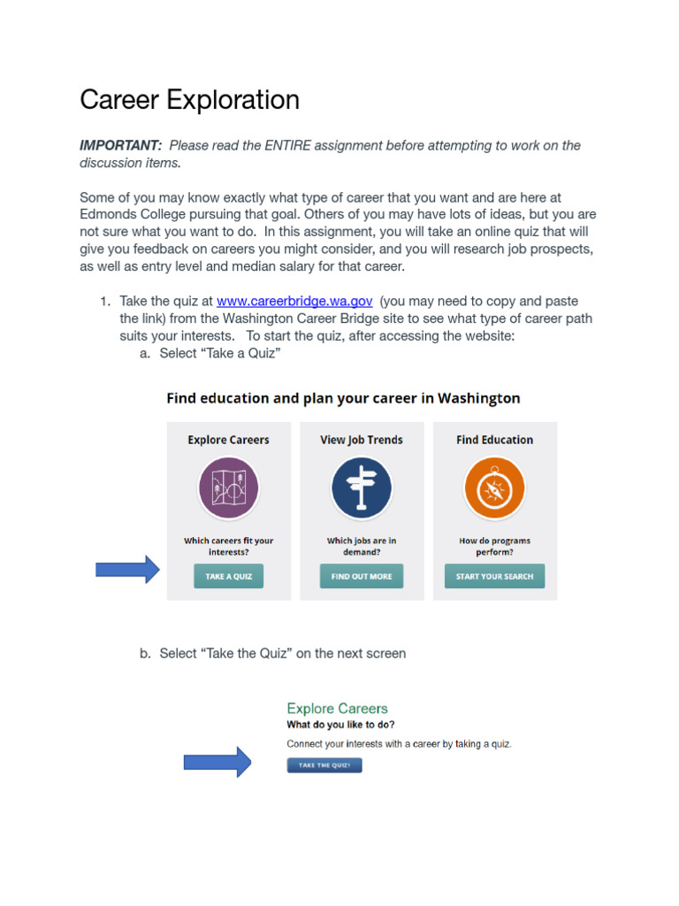 Career Exploration Assignment | PDF