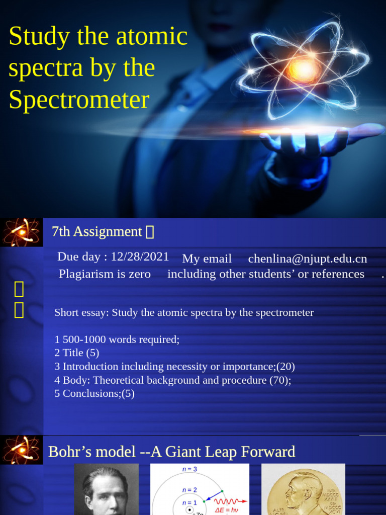 Experiment 5-Study the Atomic Spectra by the Spectrometer | PDF | Spectroscopy | Spectrometer