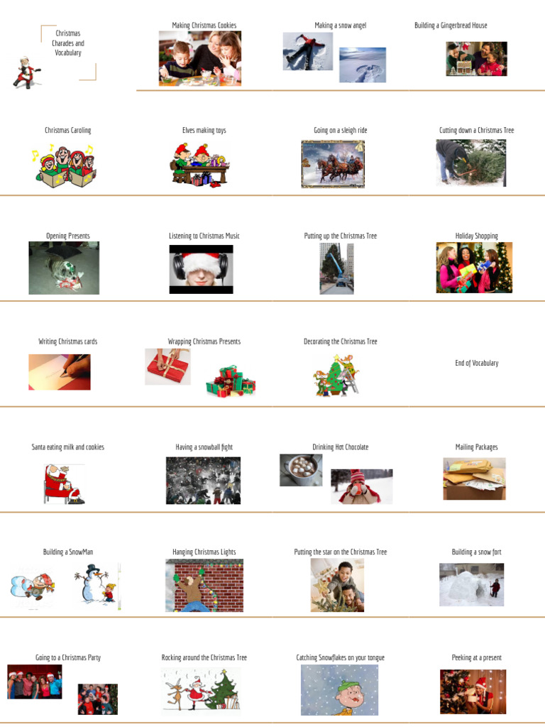 Christmas Charades (Printable) | PDF