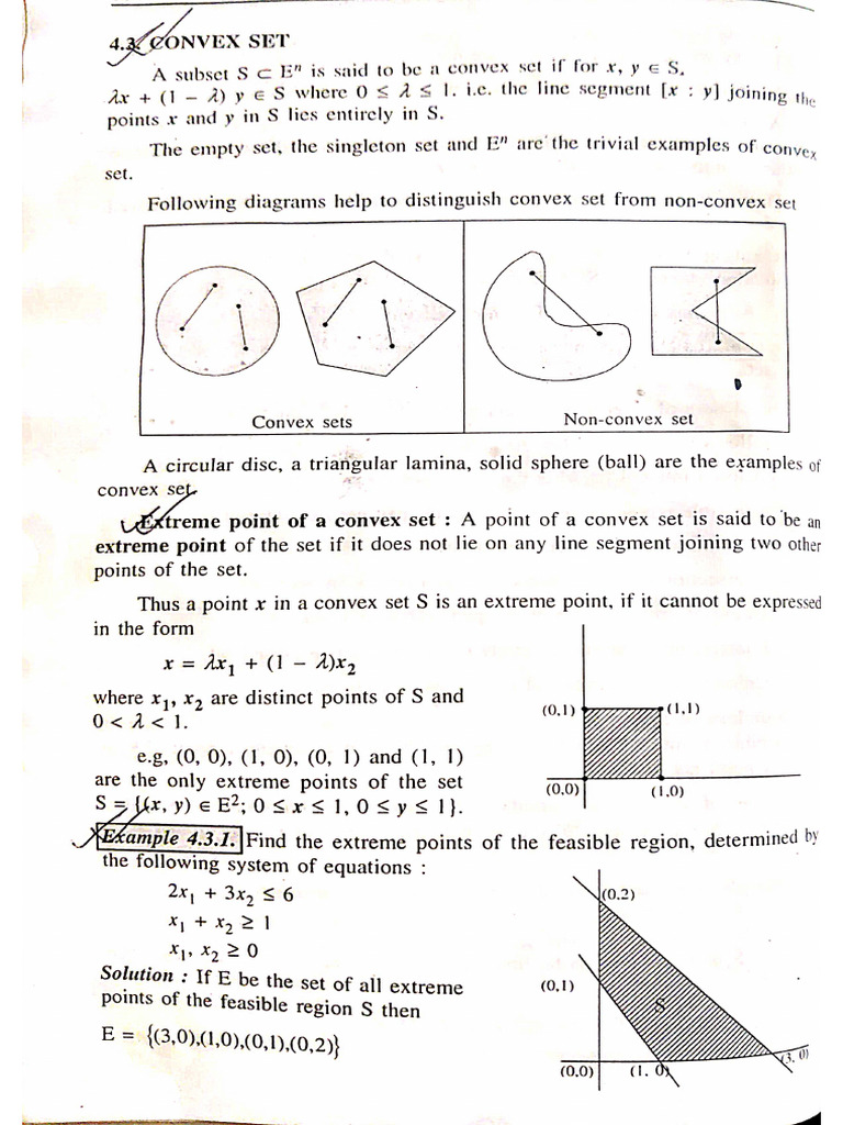 Convex Set Related Questions | PDF