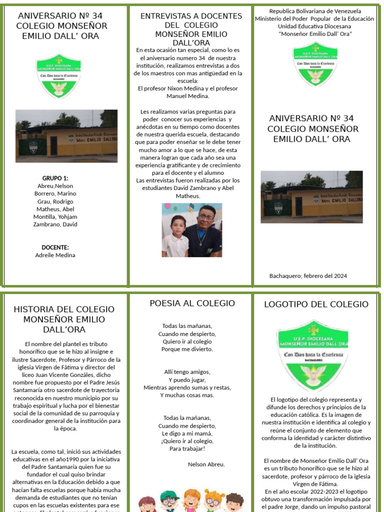 Aniversario 34 del Colegio Dall'Ora | PDF