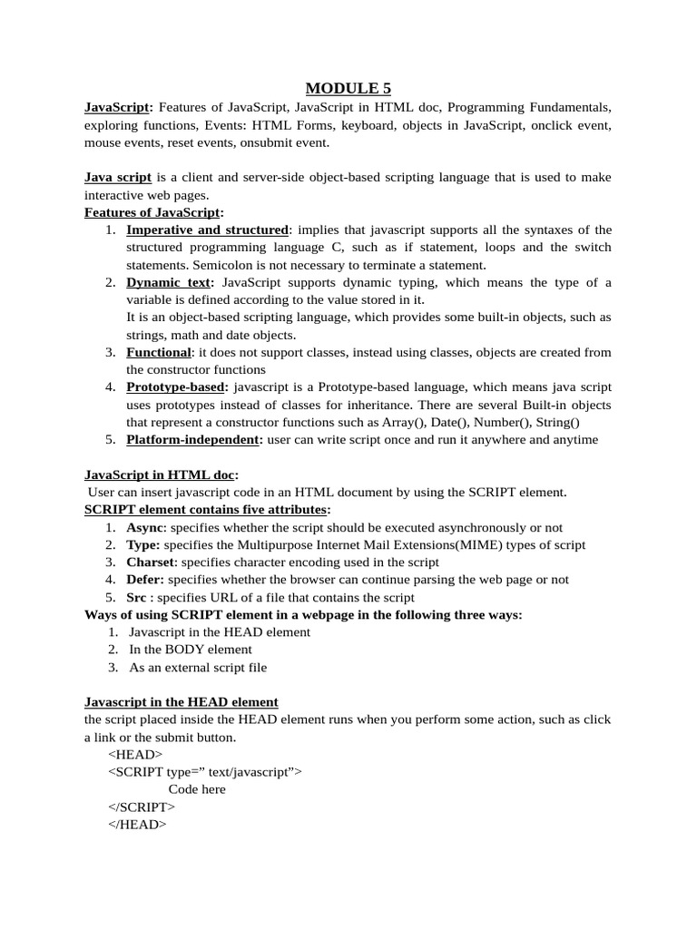 module5 | PDF | Java Script | Control Flow