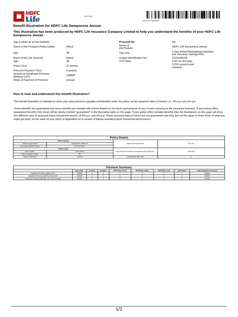 Illustration (7) | PDF | Life Insurance | Insurance