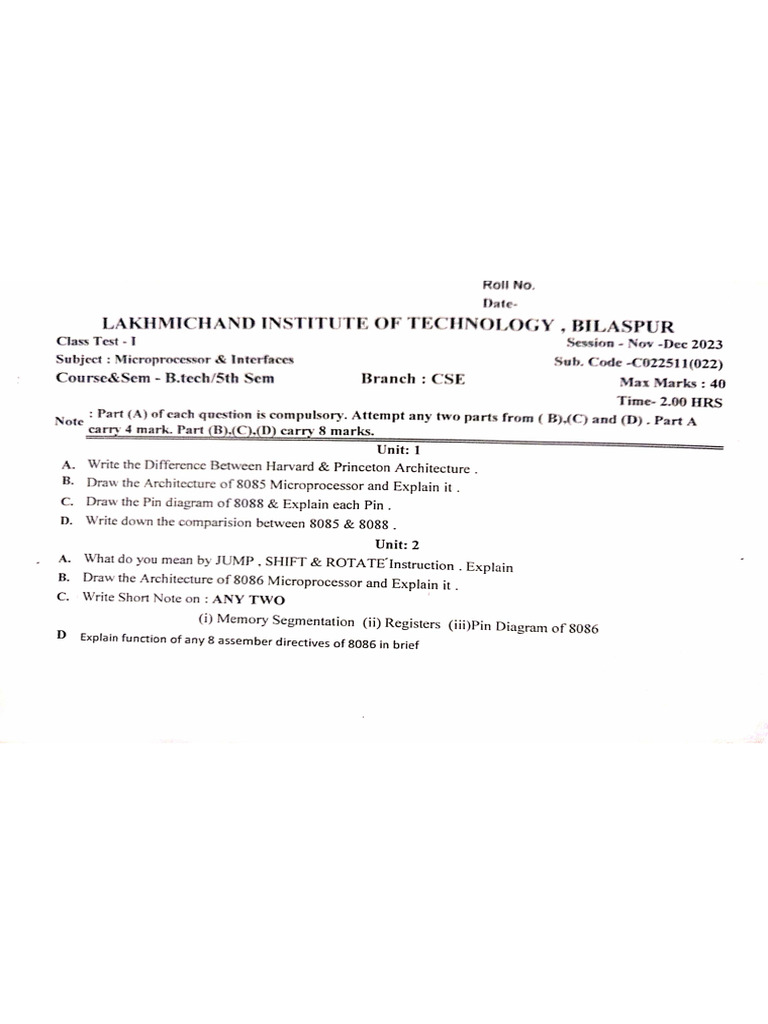 5th Sem CT Papers | PDF