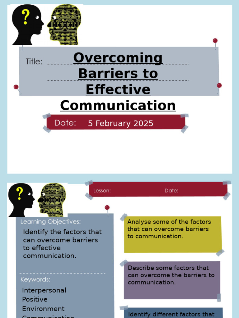 10 HSC Overcoming Barriers | PDF | Communication | Behavioural Sciences