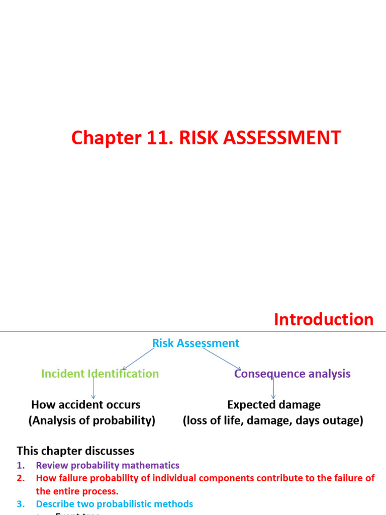 Chapter 11 Risk Assessment | PDF | Reliability Engineering