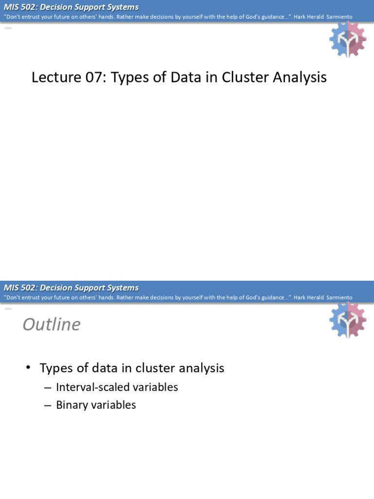 Lecture#7 | PDF | Cluster Analysis | Standard Score