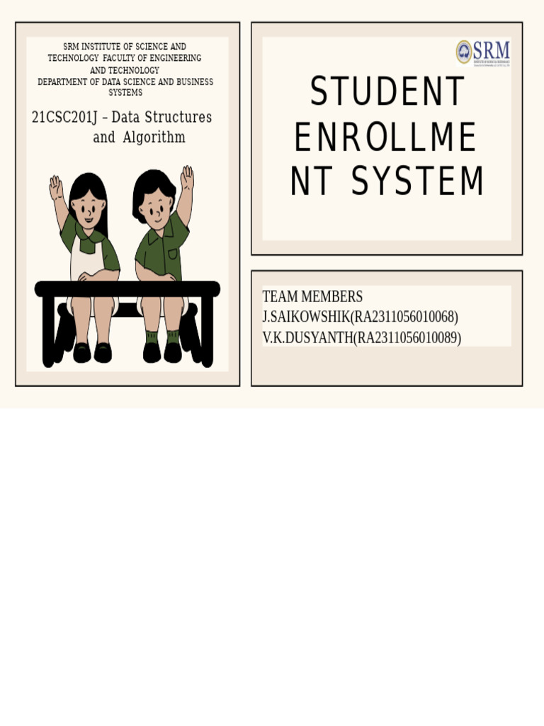 Student Enrollment System | PDF | Data Management | Computer Science