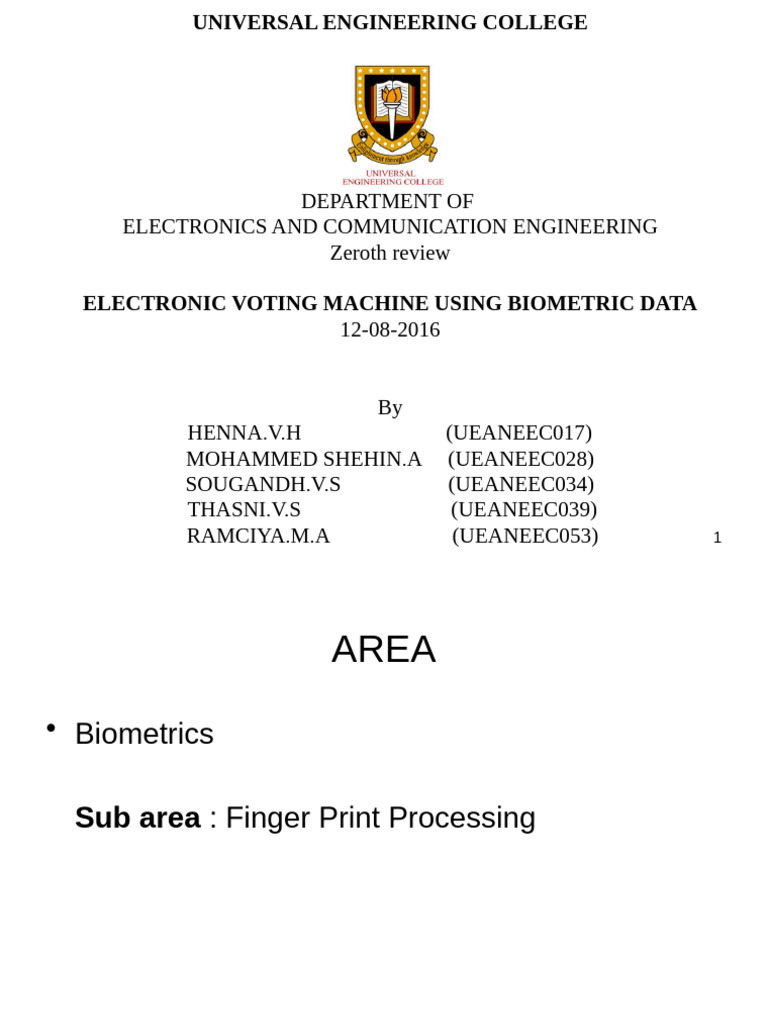 Biometric Electronic Voting System | PDF | Biometrics | Fingerprint