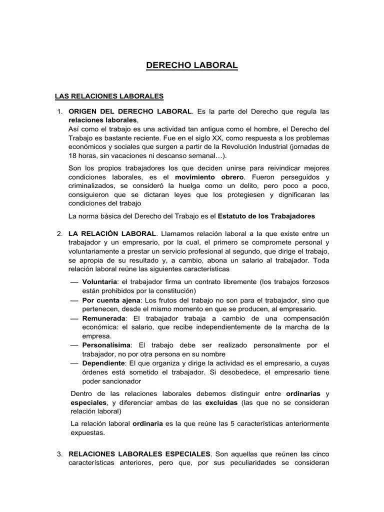 Derecho Laboral | PDF | Derecho laboral | Constitución
