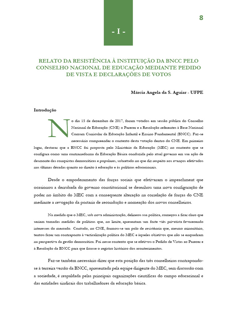 Bncc-Versao-final. PG 9 A PG 29 | PDF | Pedagogia | Aprendizado