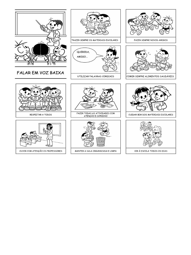 Regras e Combinados Da Turma Da Mônica - SÓ ESCOLA | PDF