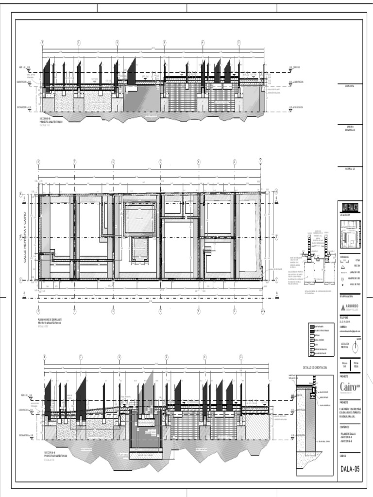 03-Dala Planta y Cortes de Colocacion de Dala de Desplante Cairo 1565 | PDF